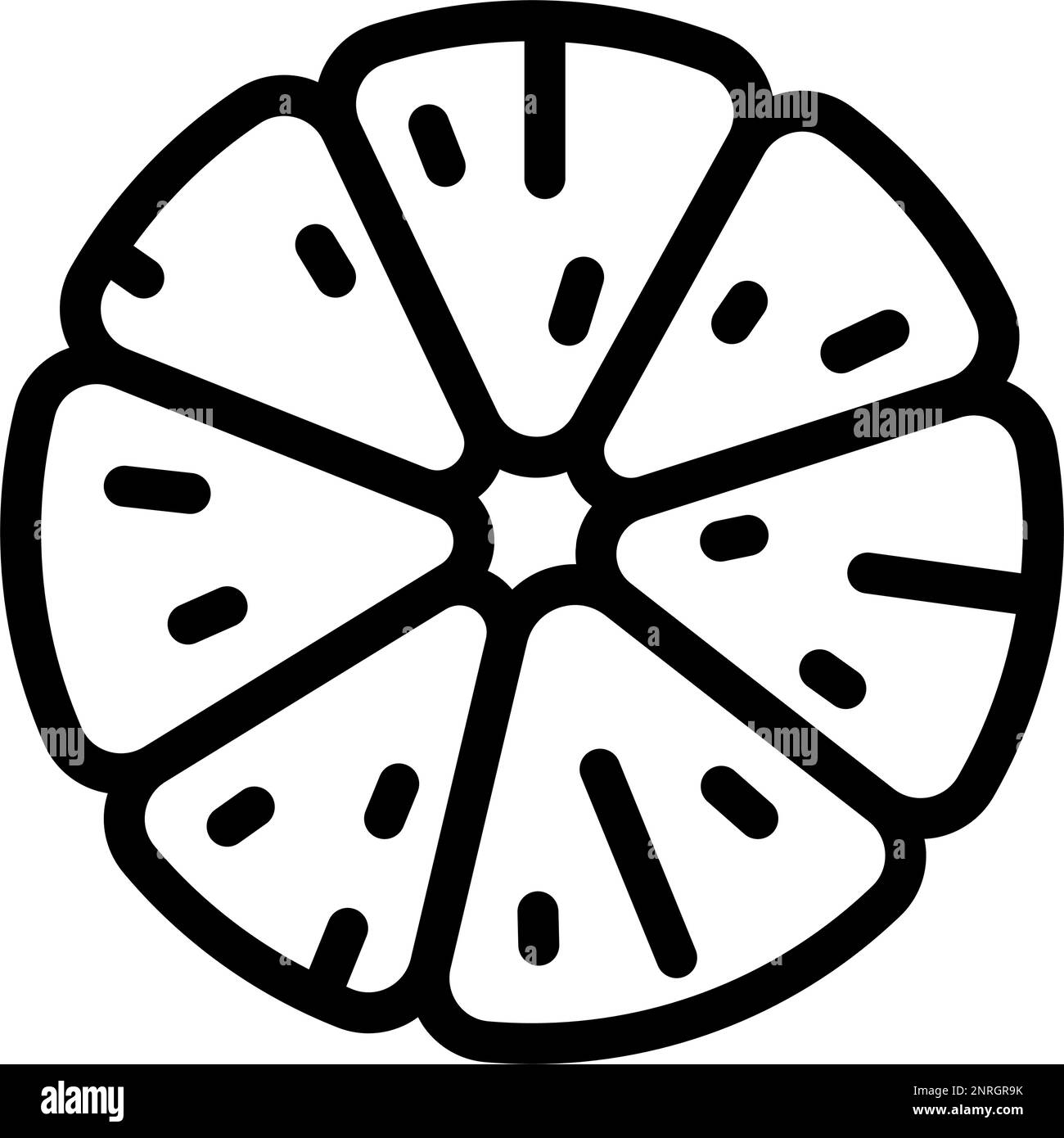 Clementine segment Stock Vector Images - Alamy