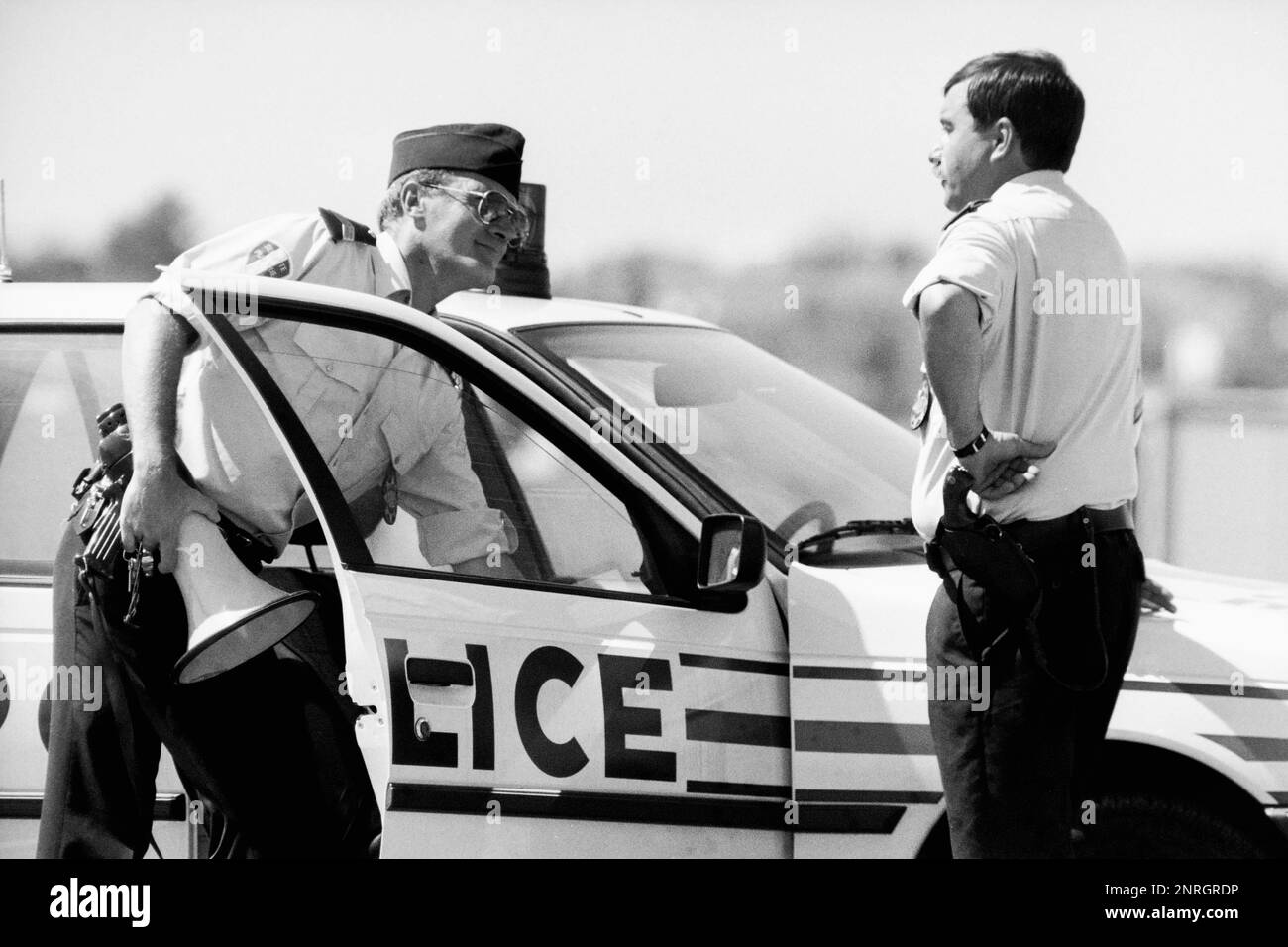 Archives 90ies: WWII aerial bomb disposal, Bron, France, 1990 Stock ...