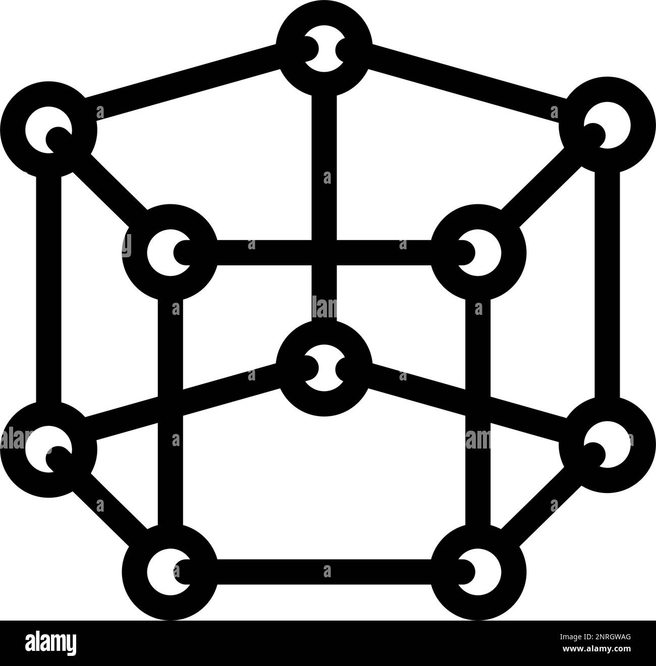 particle molecular structure line icon vector illustration Stock Vector ...
