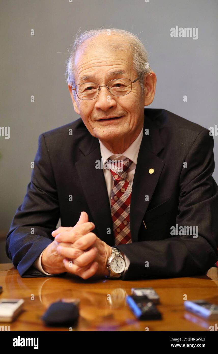 Japanese scientist Akira Yoshino, 71, speaks to media in Stockholm ...