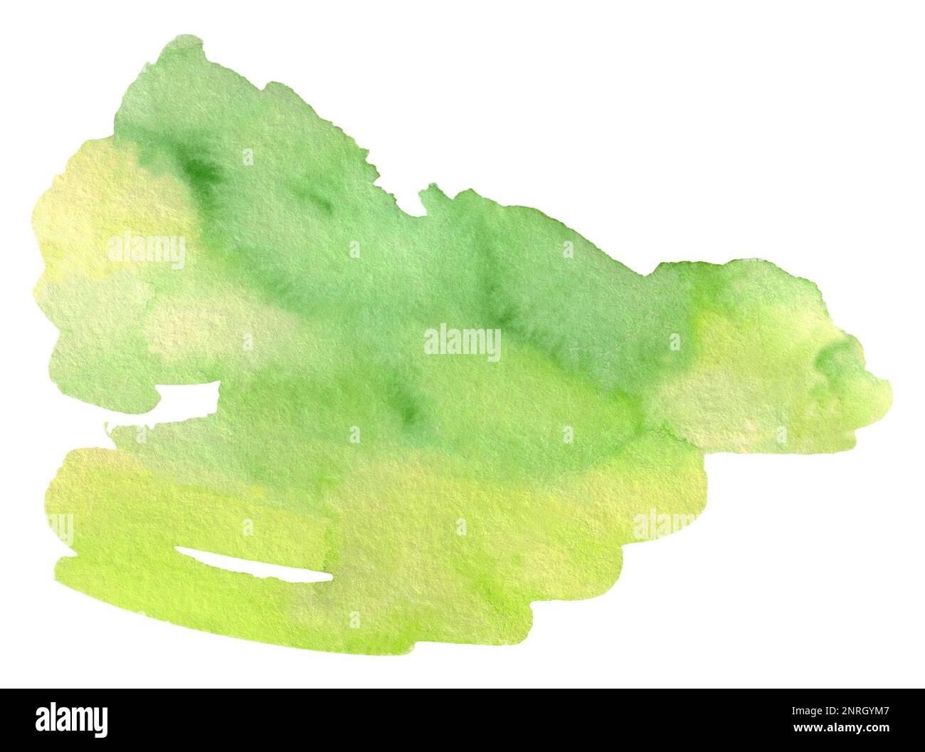 Watercolor Abstract green splash on white background. Colorful splash ...