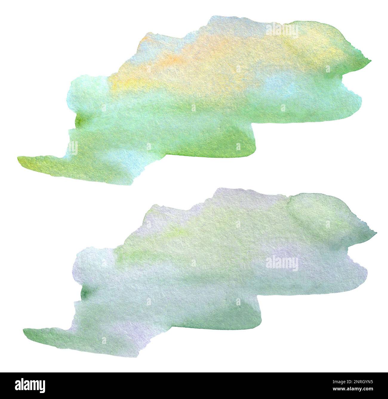 Watercolor Abstract green splash on white background. Colorful splash ...