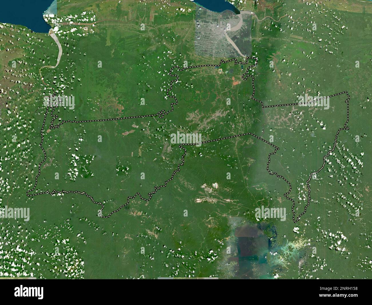 Para, district of Suriname. High resolution satellite map Stock Photo ...
