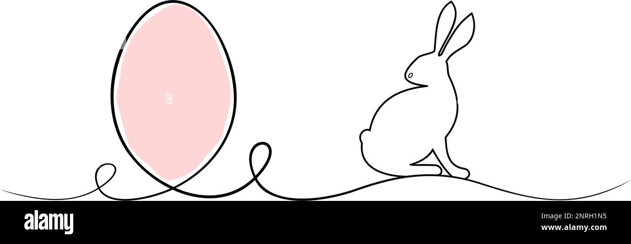 Bunny contour illustration hi-res stock photography and images - Alamy