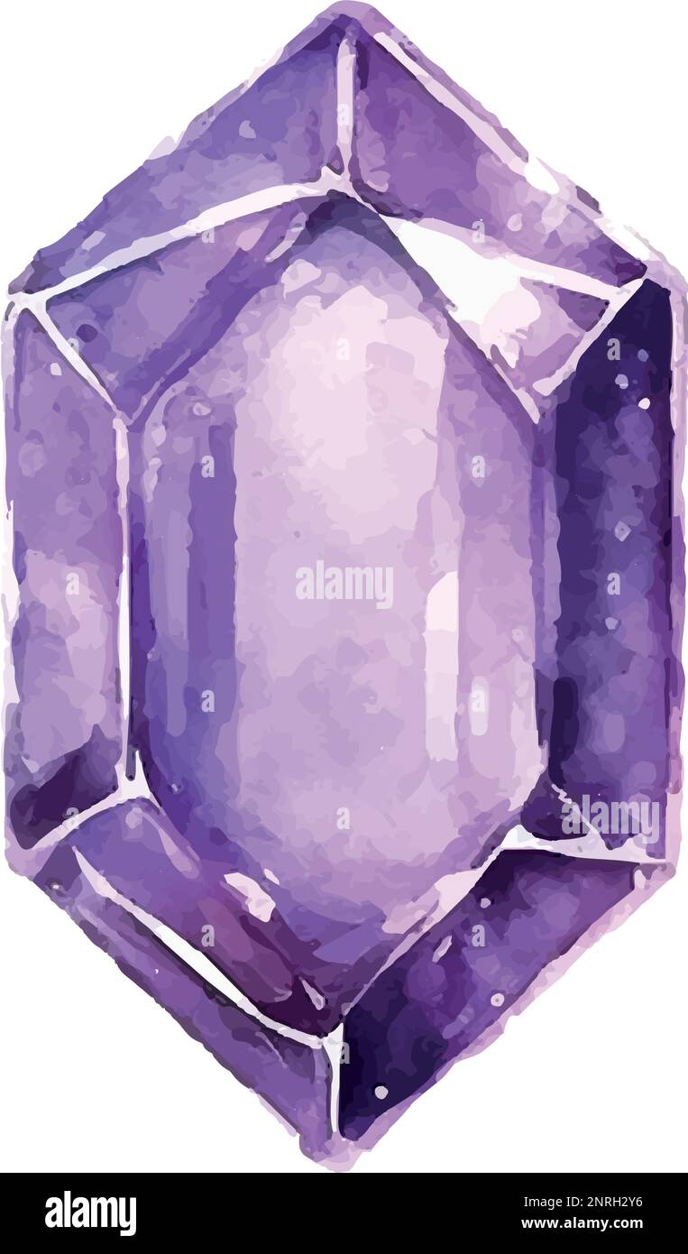 Vector crystal. Watercolor illustration Stock Vector Image & Art - Alamy