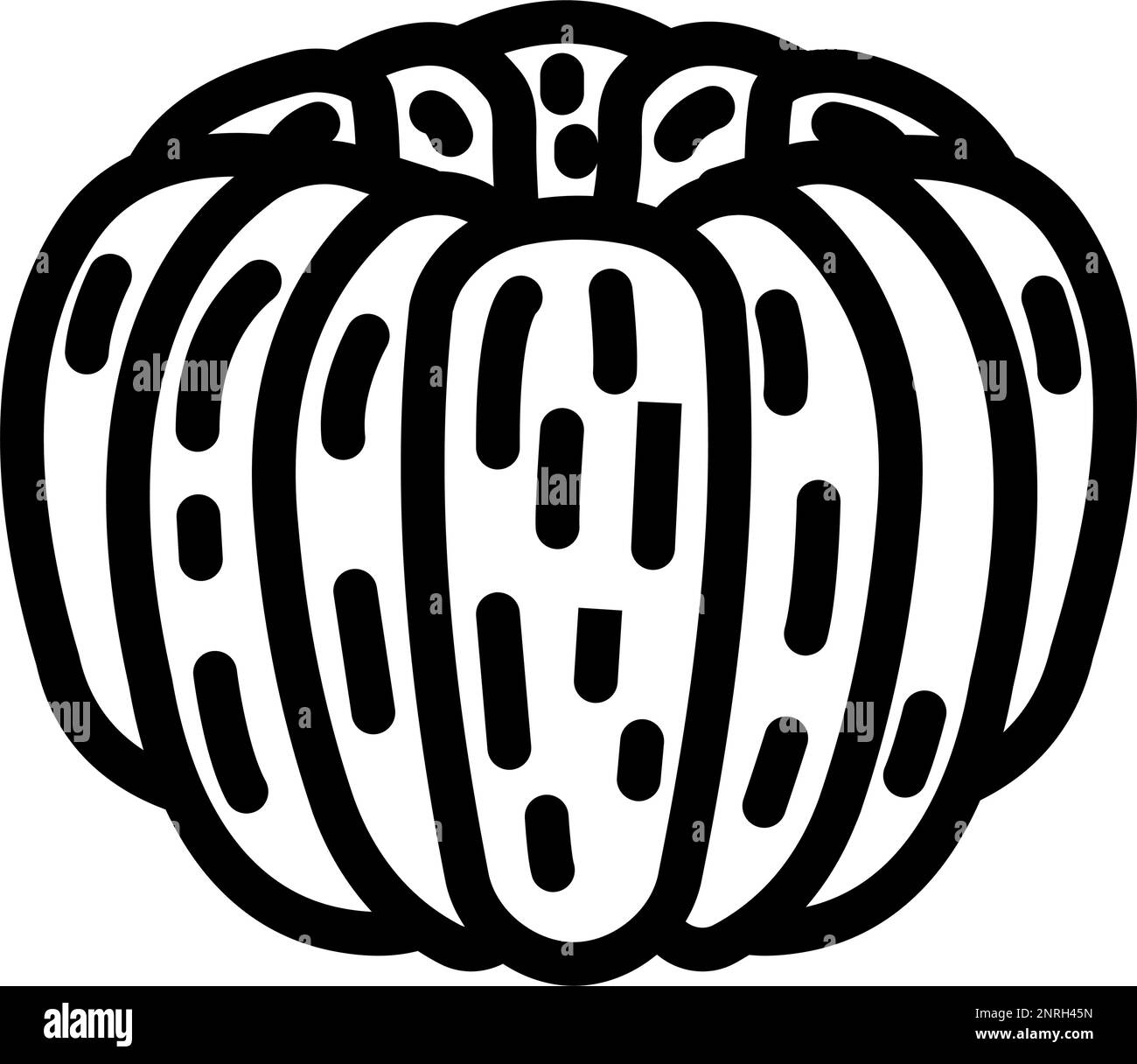 orange peeled slice line icon vector illustration Stock Vector Image ...