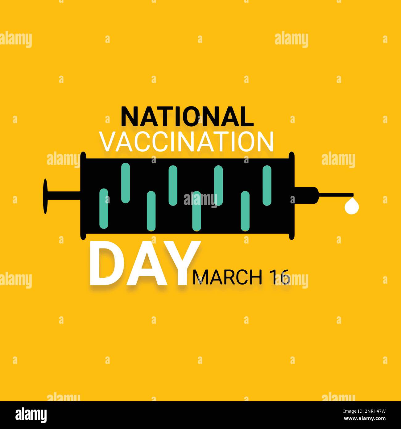 National Vaccination Day. Vector illustration of a background with a ...