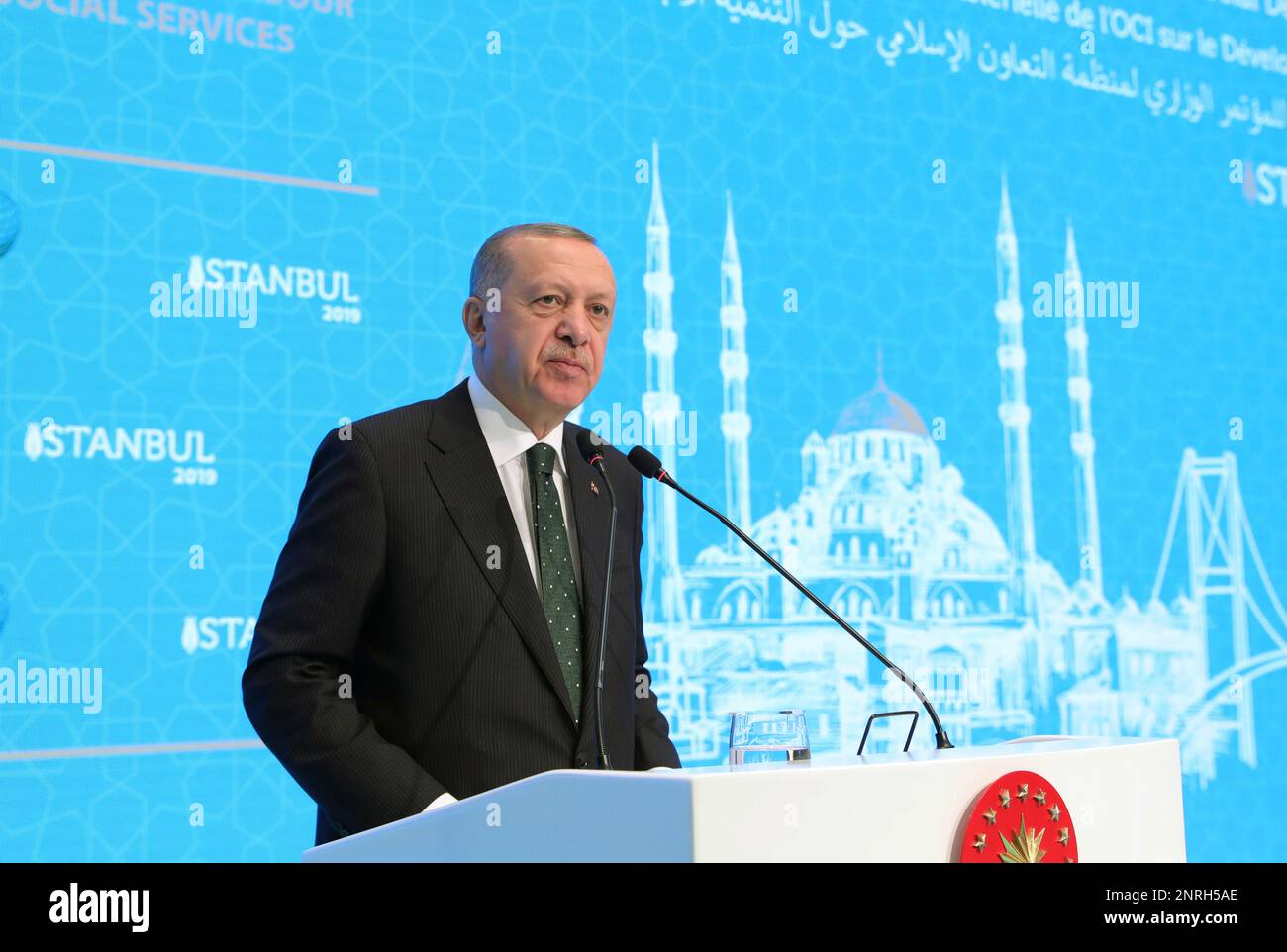 Turkey's President Recep Tayyip Erdogan speaks during a meeting of the ...
