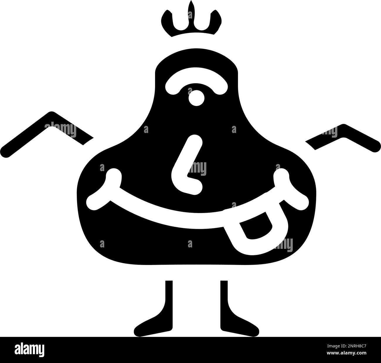 smile monster alien glyph icon vector illustration Stock Vector Image ...