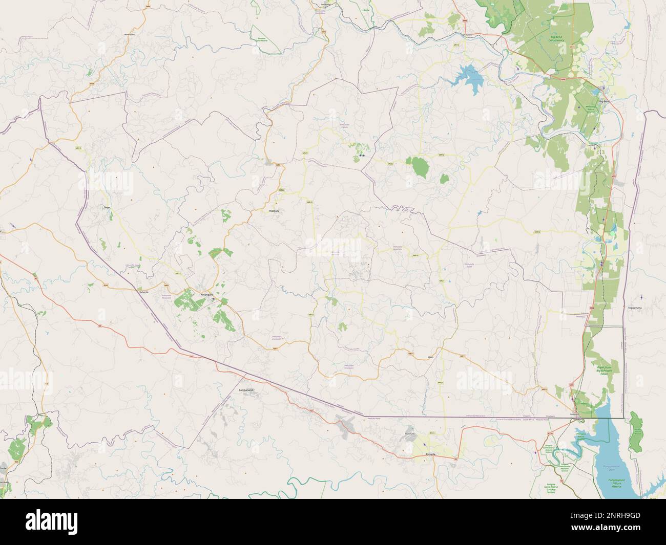 Shiselweni, district of Eswatini. Open Street Map Stock Photo - Alamy
