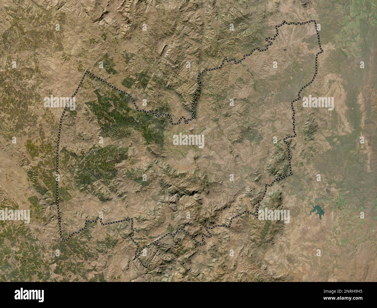 Manzini, district of Eswatini. Low resolution satellite map Stock Photo ...