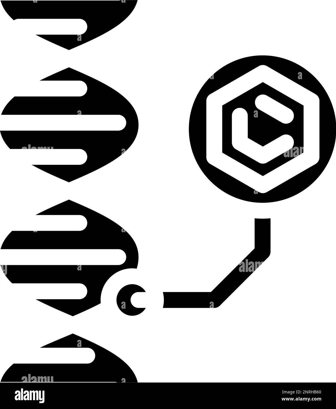 dna molecular structure glyph icon vector illustration Stock Vector ...