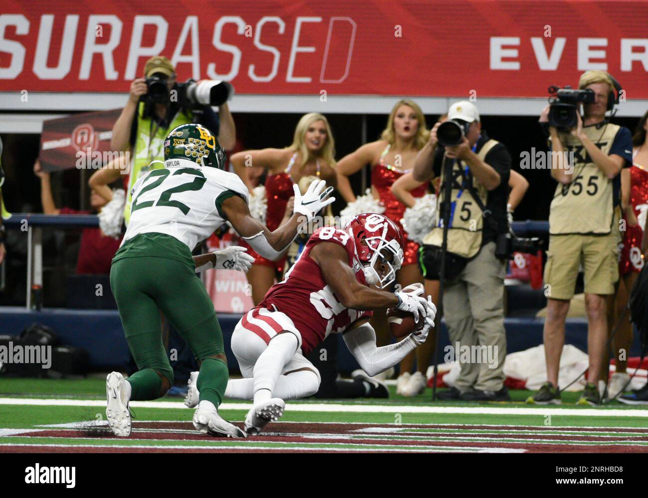 December 7 2019: Baylor Bears safety JT Woods (22) tries to stop ...