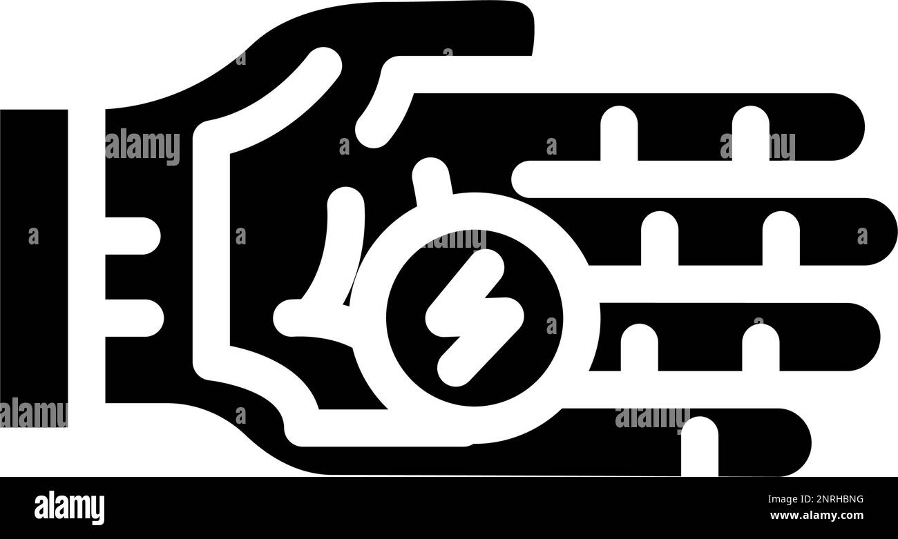hand pain body ache glyph icon vector illustration Stock Vector Image ...