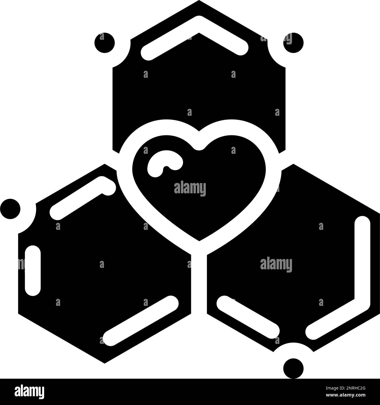 health molecular structure glyph icon vector illustration Stock Vector ...