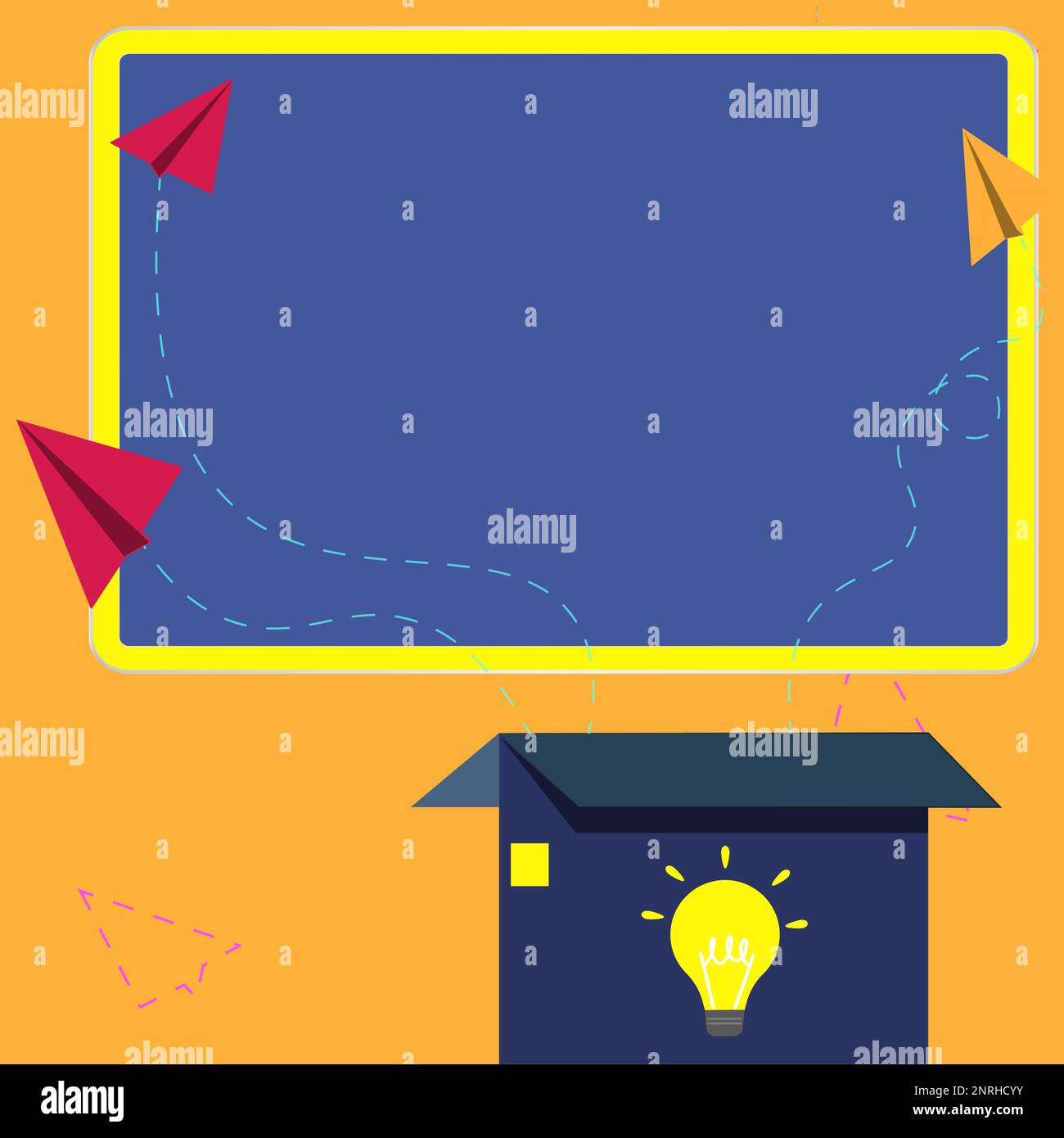 Vector illustration with school whiteboard. Papers contain brand new ...