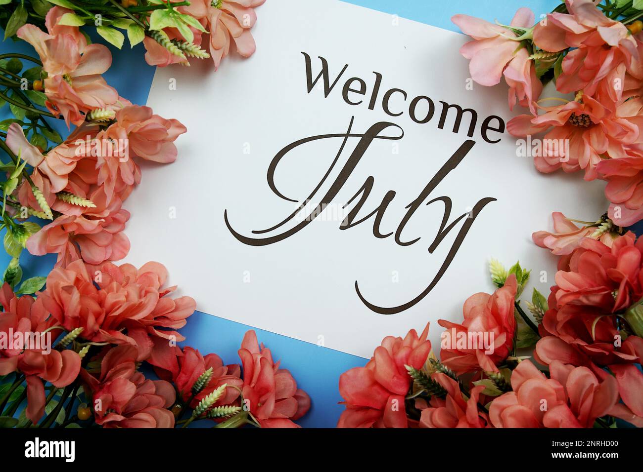 July Flowers Background