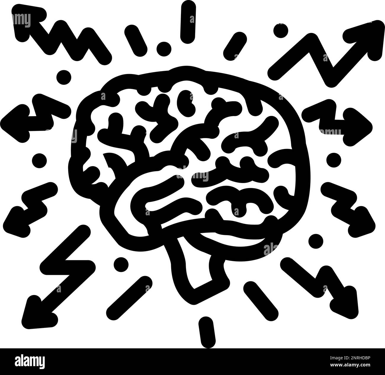 brainstorm brain line icon vector illustration Stock Vector Image & Art ...
