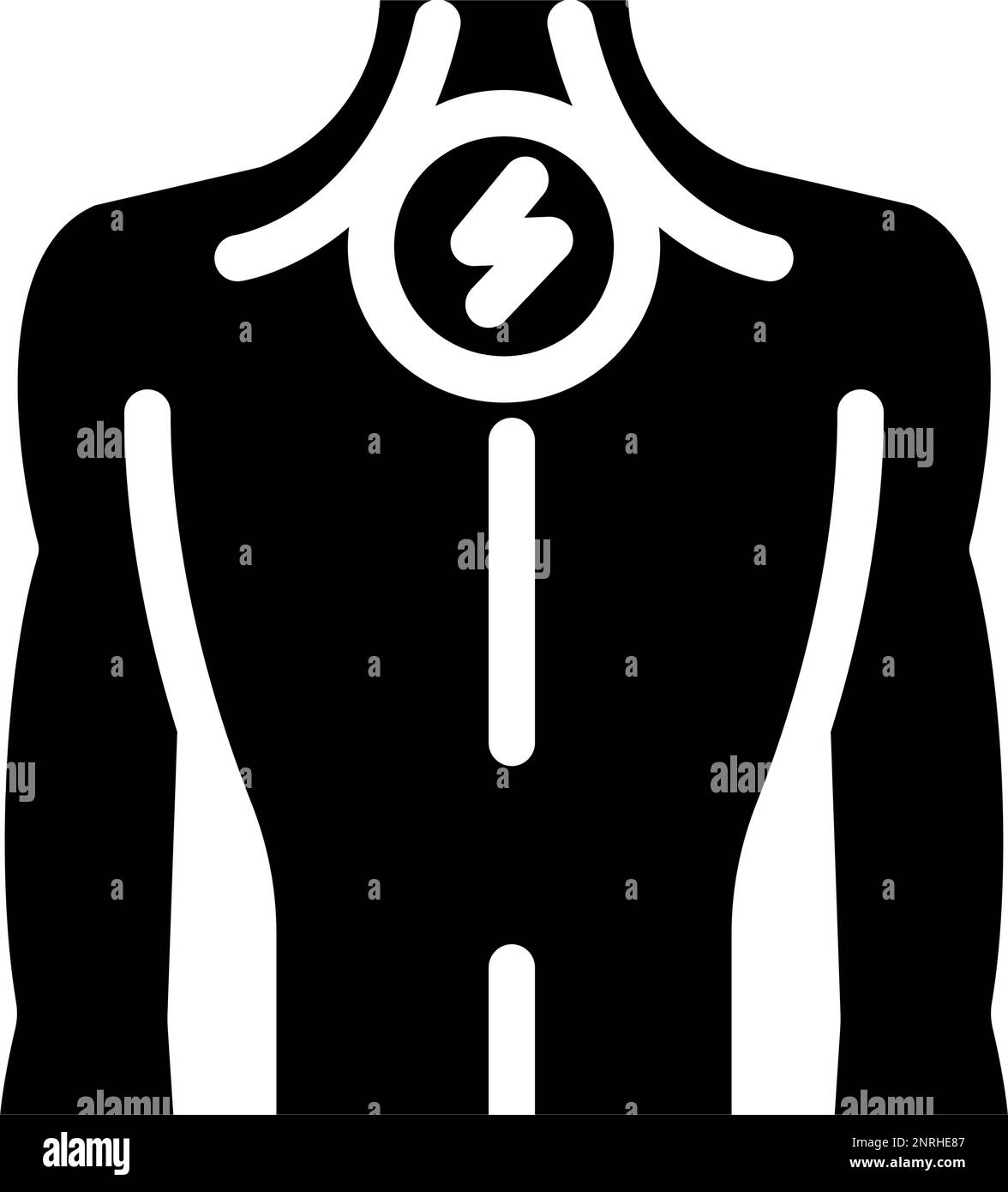neck pain body ache glyph icon vector illustration Stock Vector Image ...