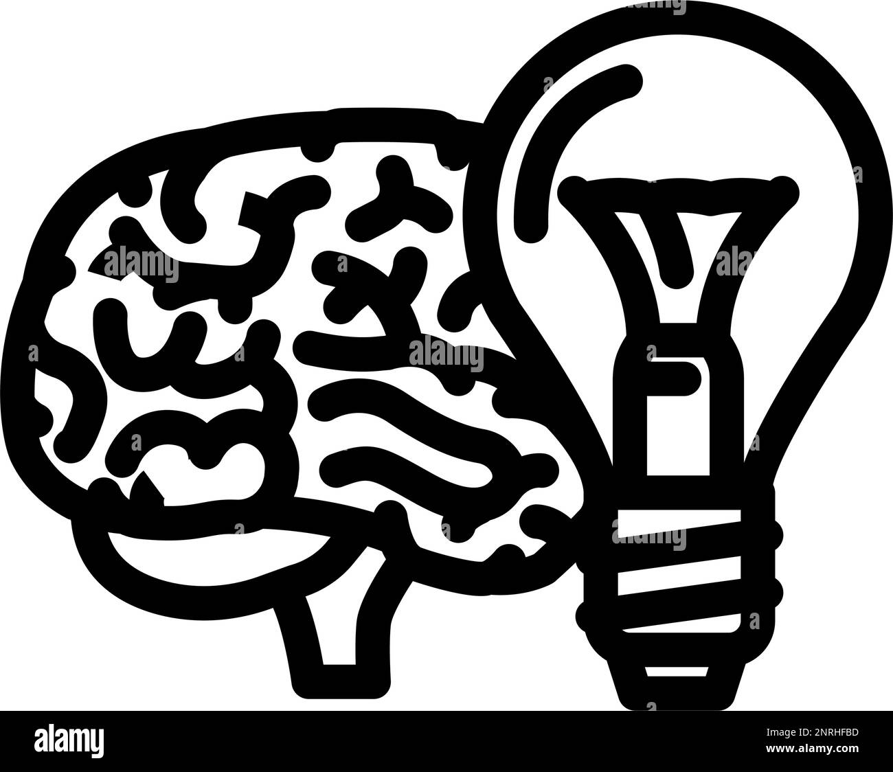 mind brain human line icon vector illustration Stock Vector Image & Art ...