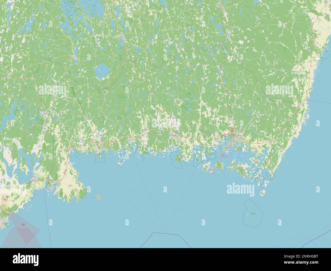 Blekinge, county of Sweden. Open Street Map Stock Photo - Alamy