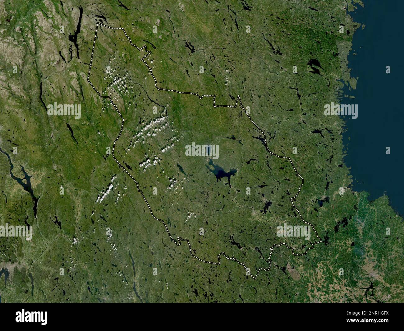 Dalarna, county of Sweden. Low resolution satellite map Stock Photo - Alamy