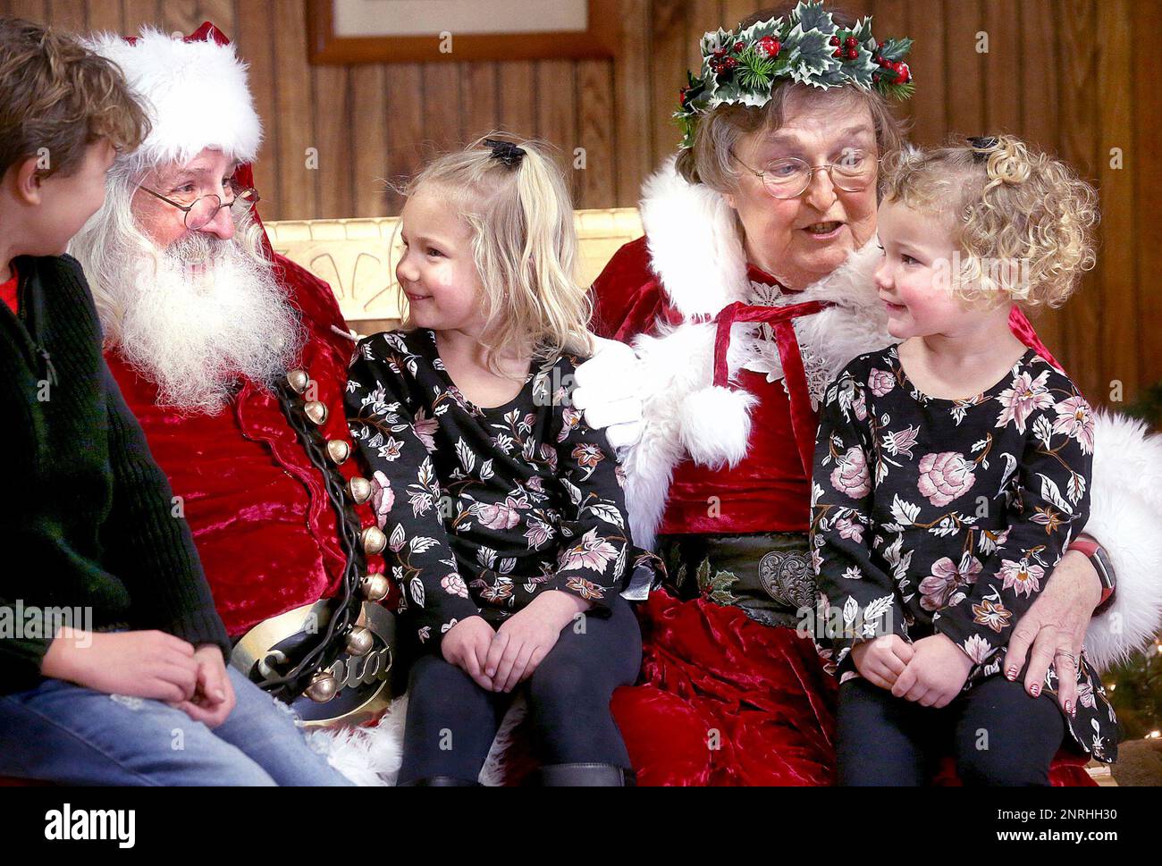 In this Wednesday, Dec. 4, 2019, photo Children from the Schnick family ...