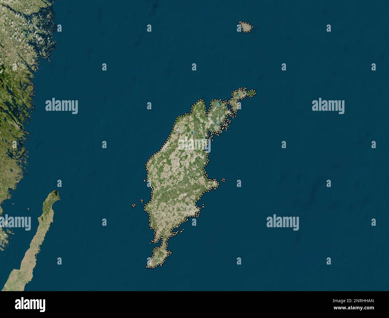 Gotland, county of Sweden. High resolution satellite map Stock Photo ...