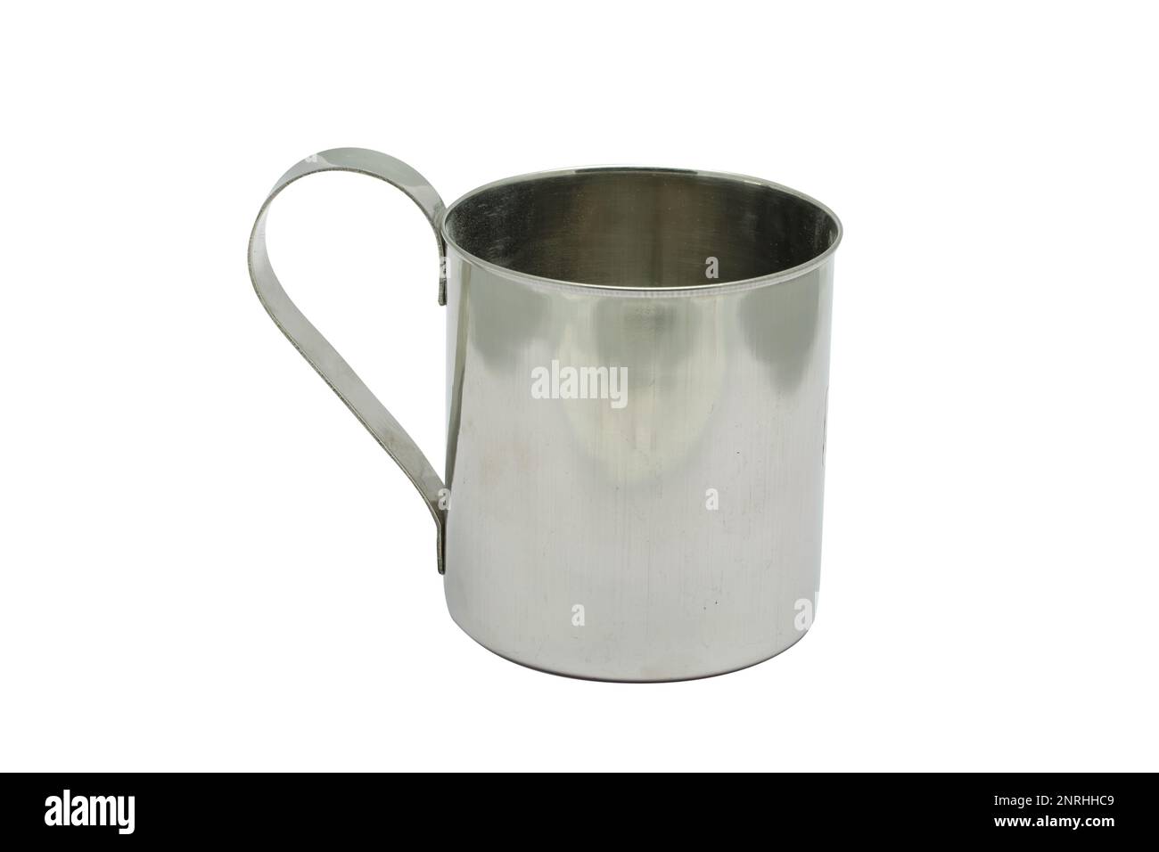 Steel utensils, isolated images of steel kitchen wares placed on white ...