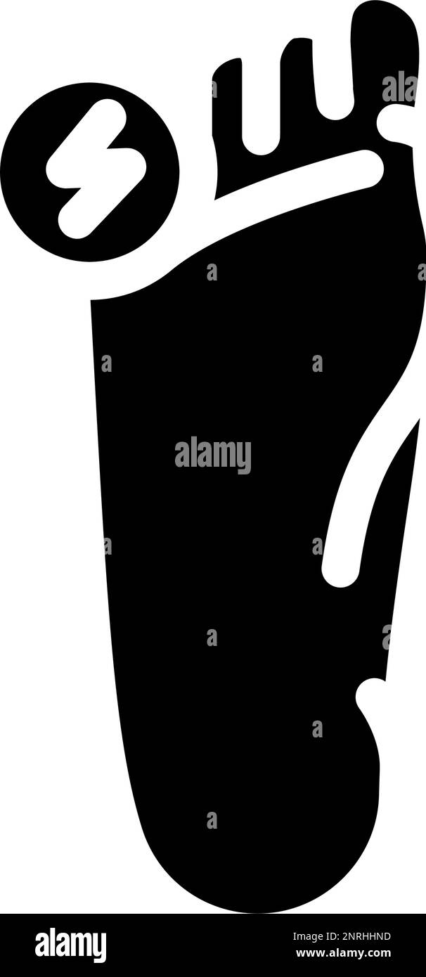 toe pain body ache glyph icon vector illustration Stock Vector Image ...