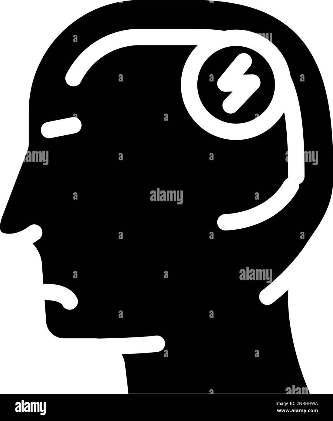 head pain body ache glyph icon vector illustration Stock Vector Image ...