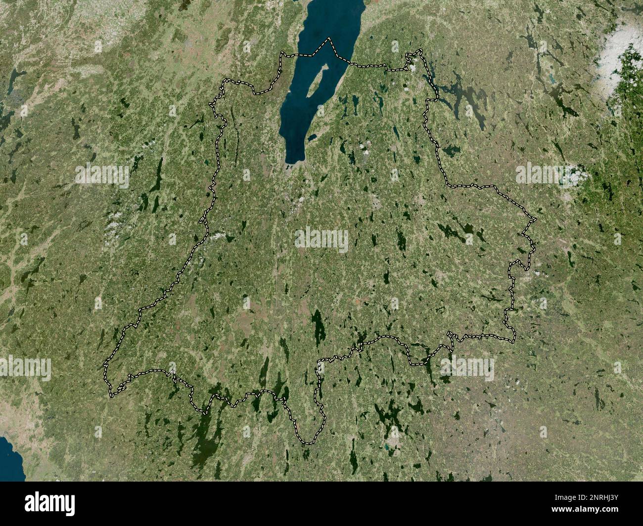 Jonkoping, county of Sweden. High resolution satellite map Stock Photo ...