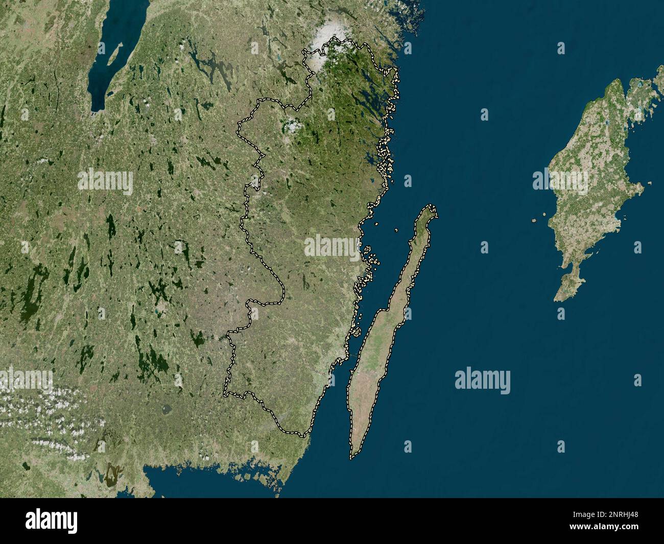 Kalmar, county of Sweden. High resolution satellite map Stock Photo - Alamy