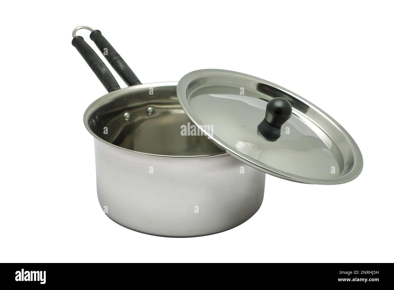 Steel utensils, isolated images of steel kitchen wares placed on white ...