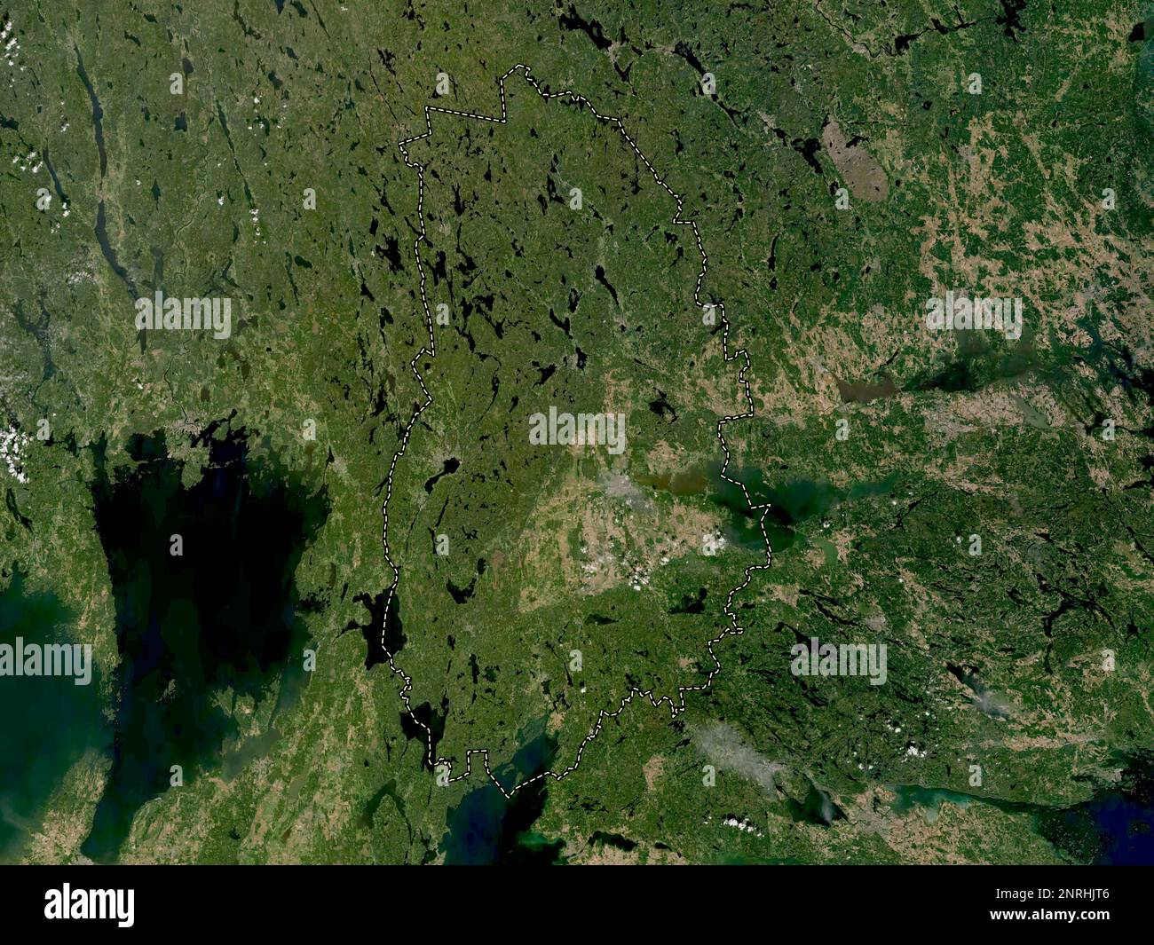 Orebro, county of Sweden. Low resolution satellite map Stock Photo - Alamy