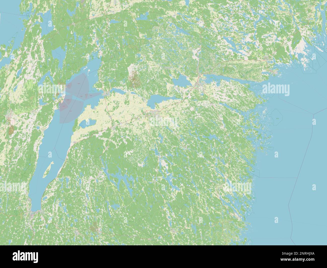 Ostergotland, county of Sweden. Open Street Map Stock Photo - Alamy