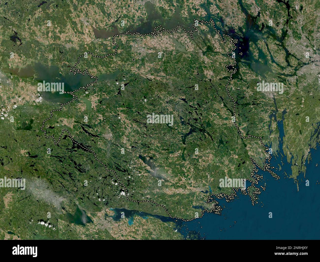 Sodermanland, county of Sweden. Low resolution satellite map Stock ...