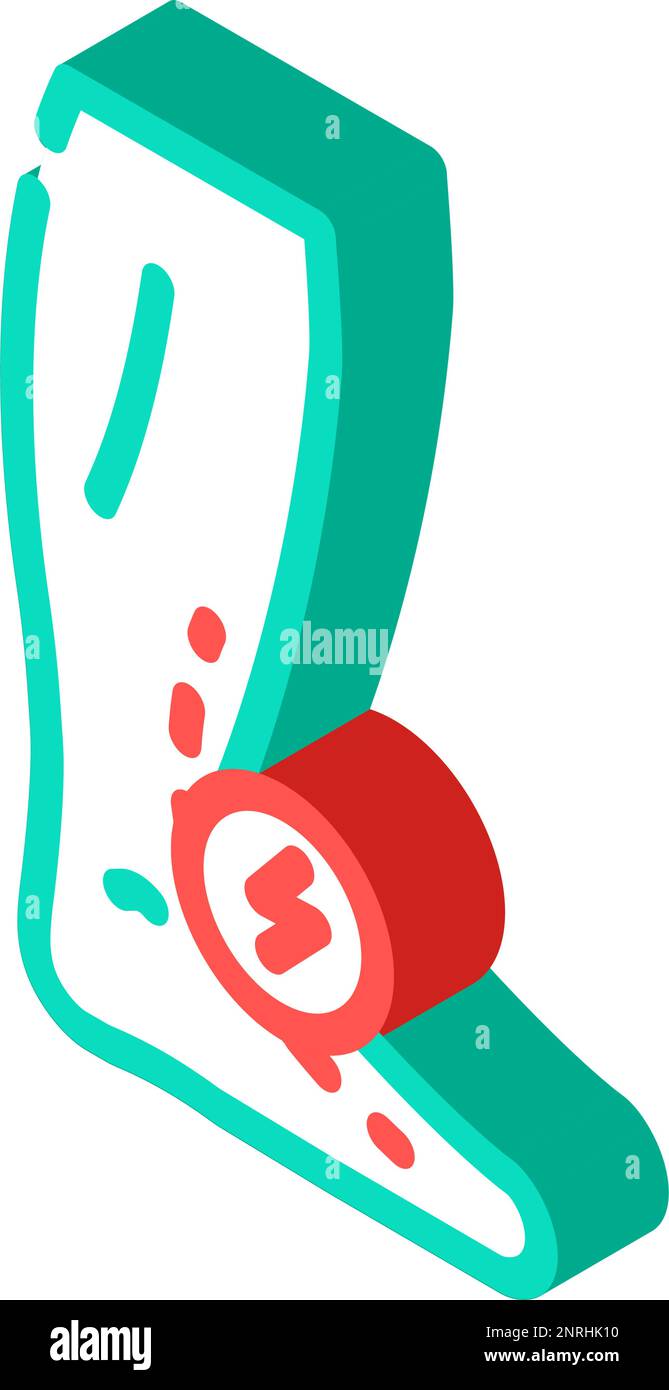 ankle pain body ache isometric icon vector illustration Stock Vector ...