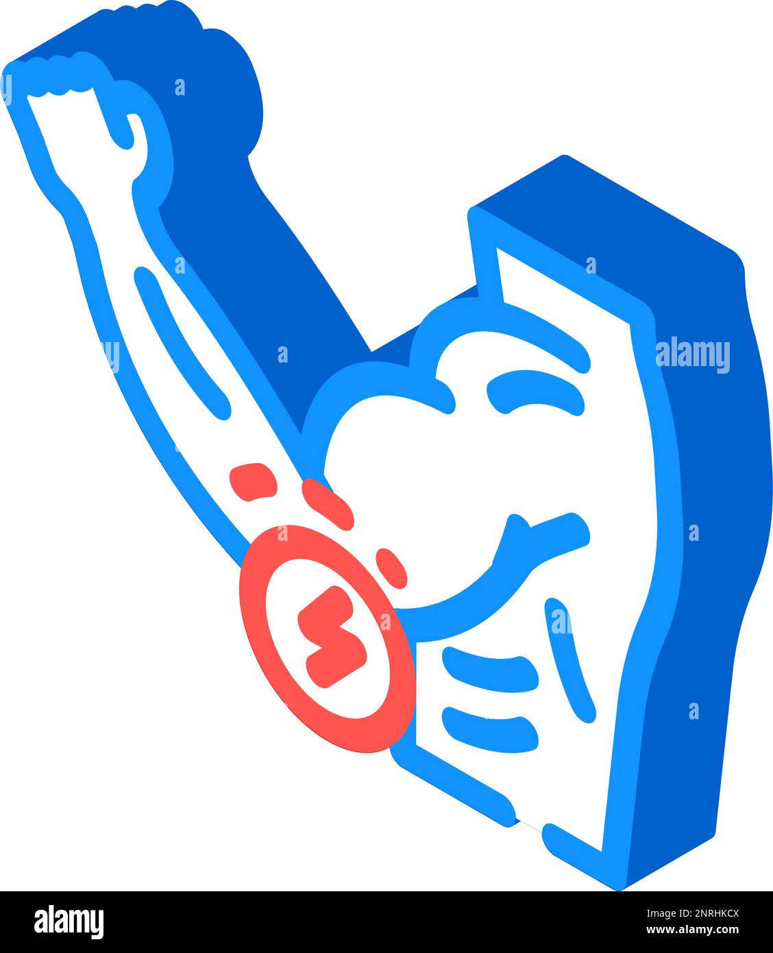 elbow pain body ache isometric icon vector illustration Stock Vector ...