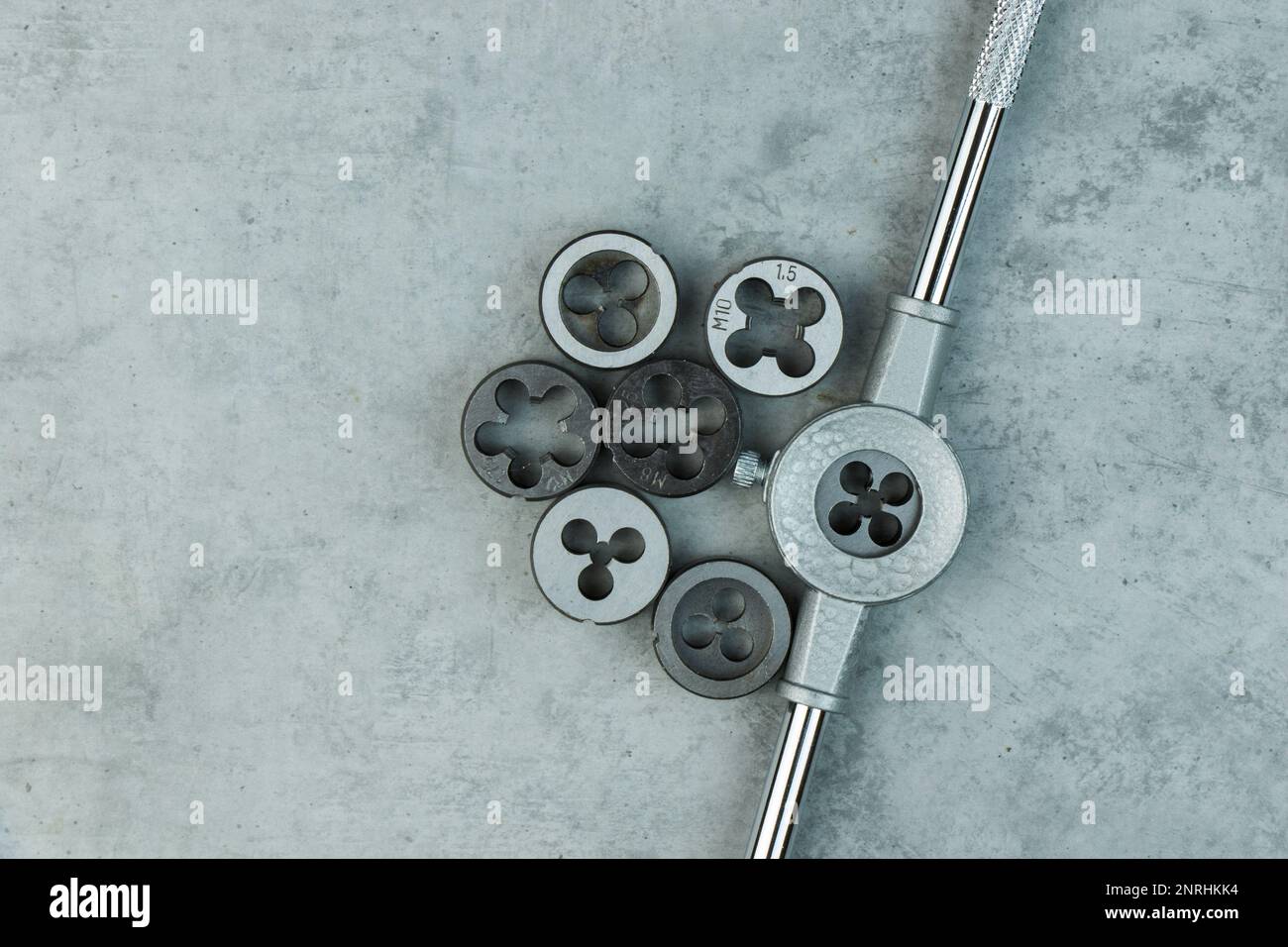 Hand Tool Die Holder Set on the gray background Stock Photo - Alamy