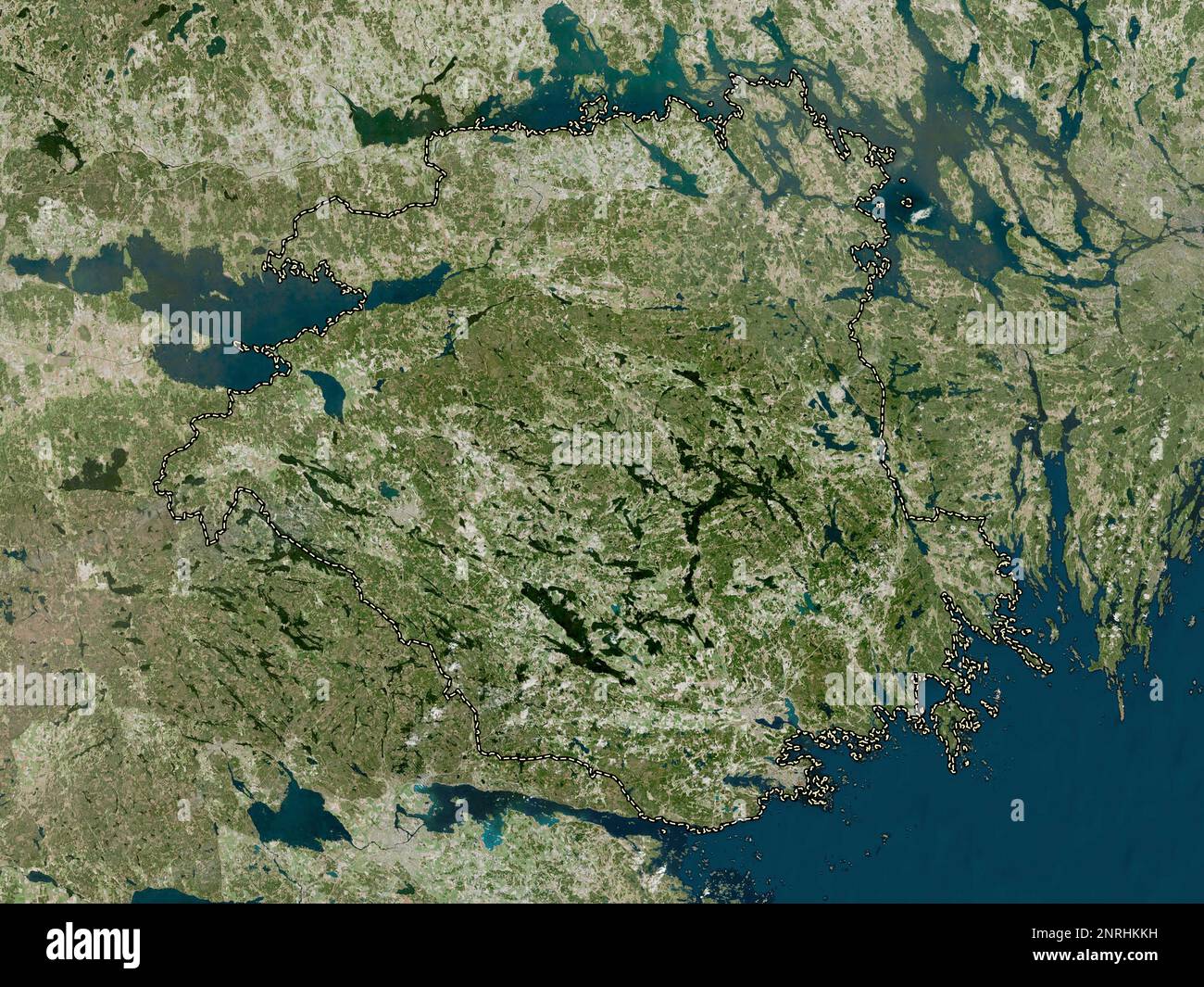 Sodermanland, county of Sweden. High resolution satellite map Stock ...