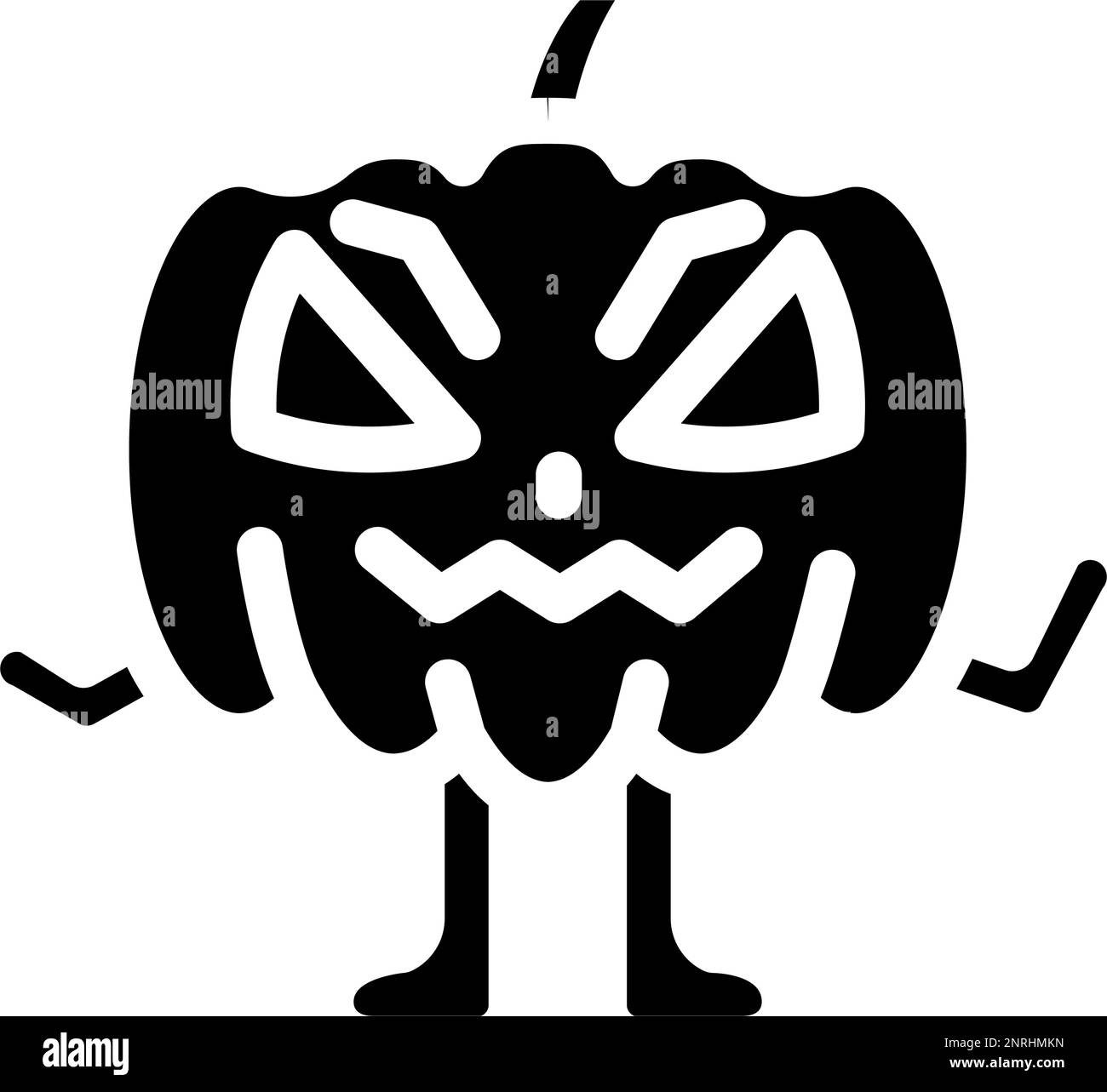 halloween monster funny glyph icon vector illustration Stock Vector ...