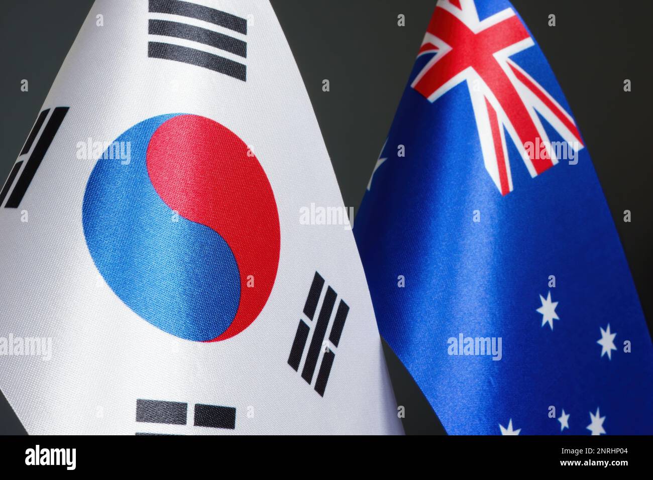 Flags of South Korea and Australia as a symbol of diplomacy Stock Photo ...