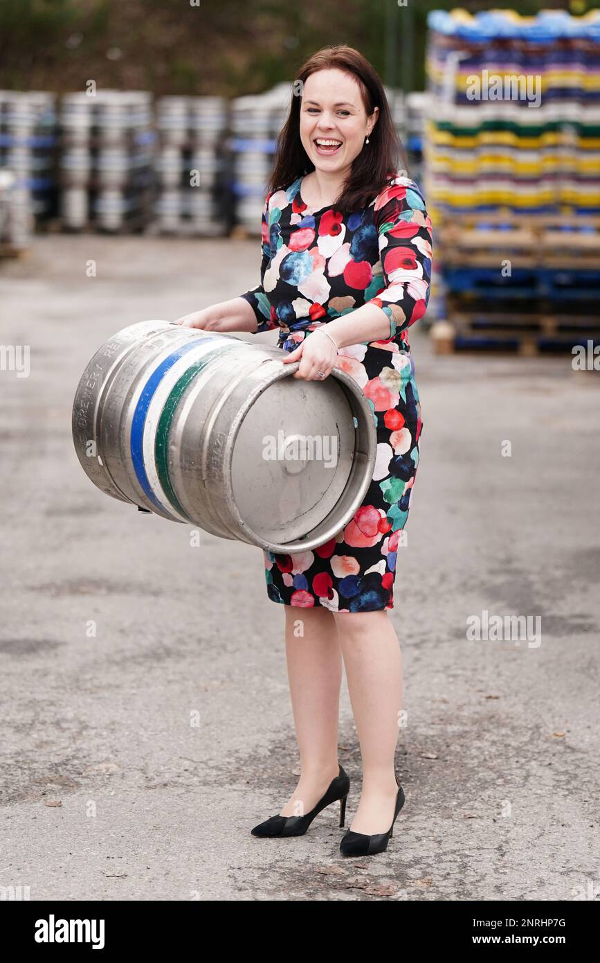 Scottish National Party leadership candidate Kate Forbes during a visit ...