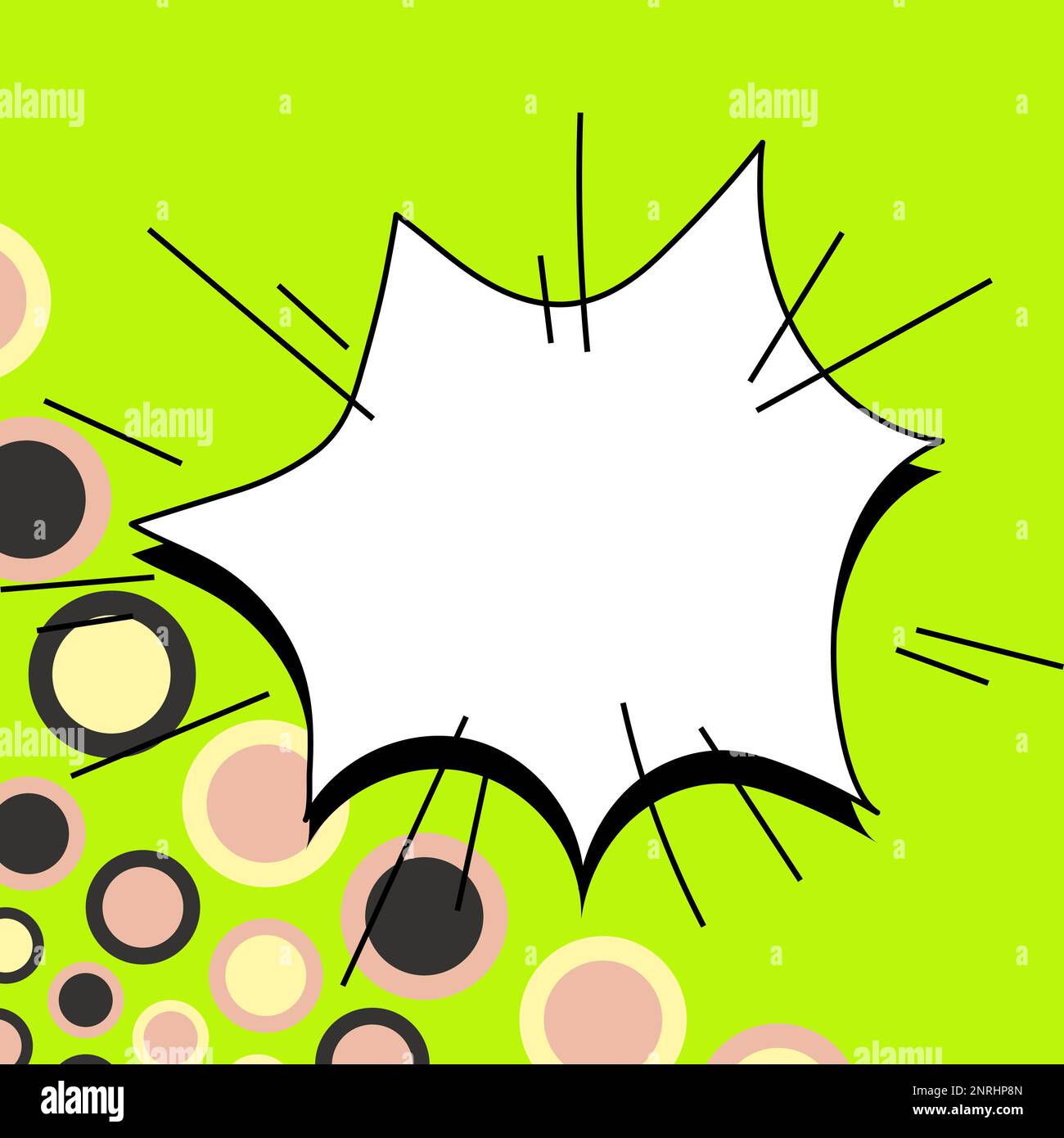 Comic Speech Bubble With Copy Space And Colorful Doodles. Design Of ...