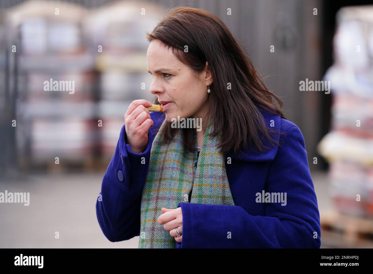 Scottish National Party leadership candidate Kate Forbes during a visit ...