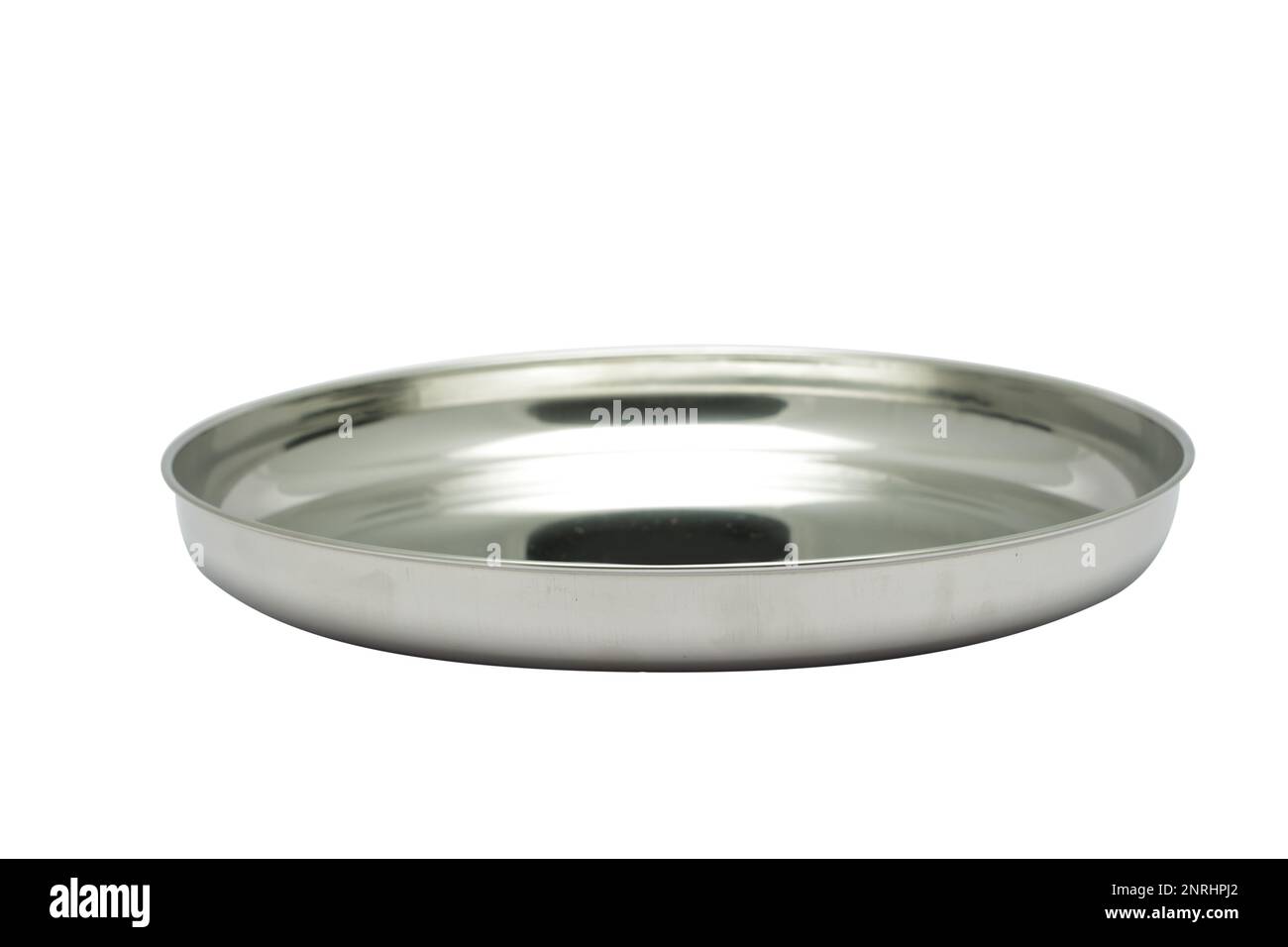 Steel utensils, isolated images of steel kitchen wares placed on white ...