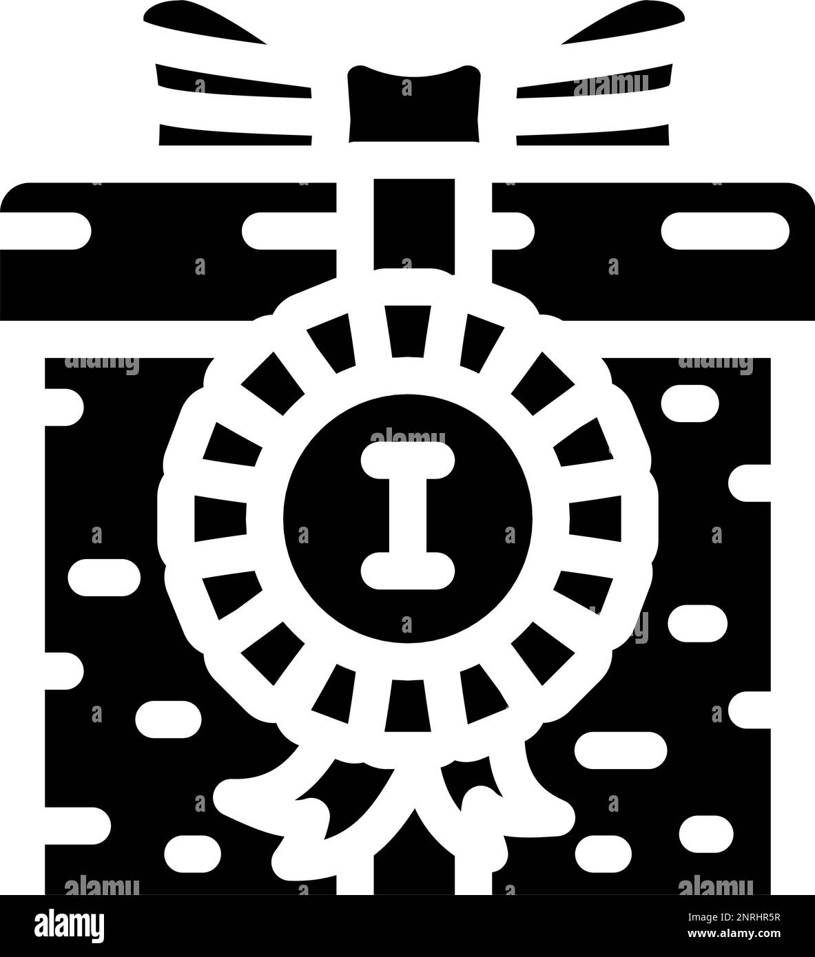 prize gift box glyph icon vector illustration Stock Vector Image & Art ...
