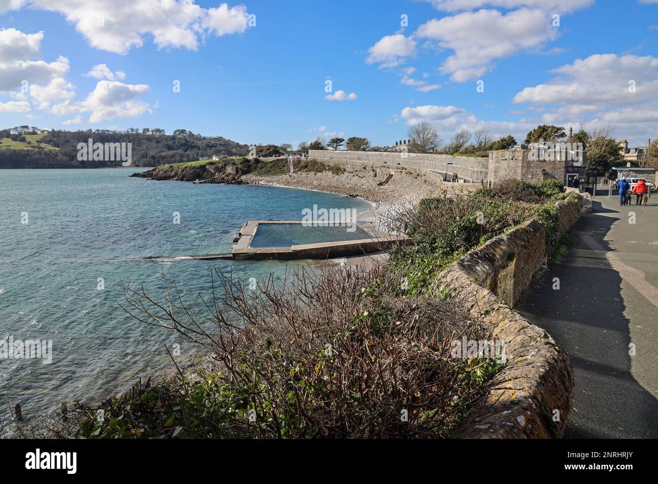 Devil’s Point on the seafront in Stonehouse, Plymouth. With Firestone ...