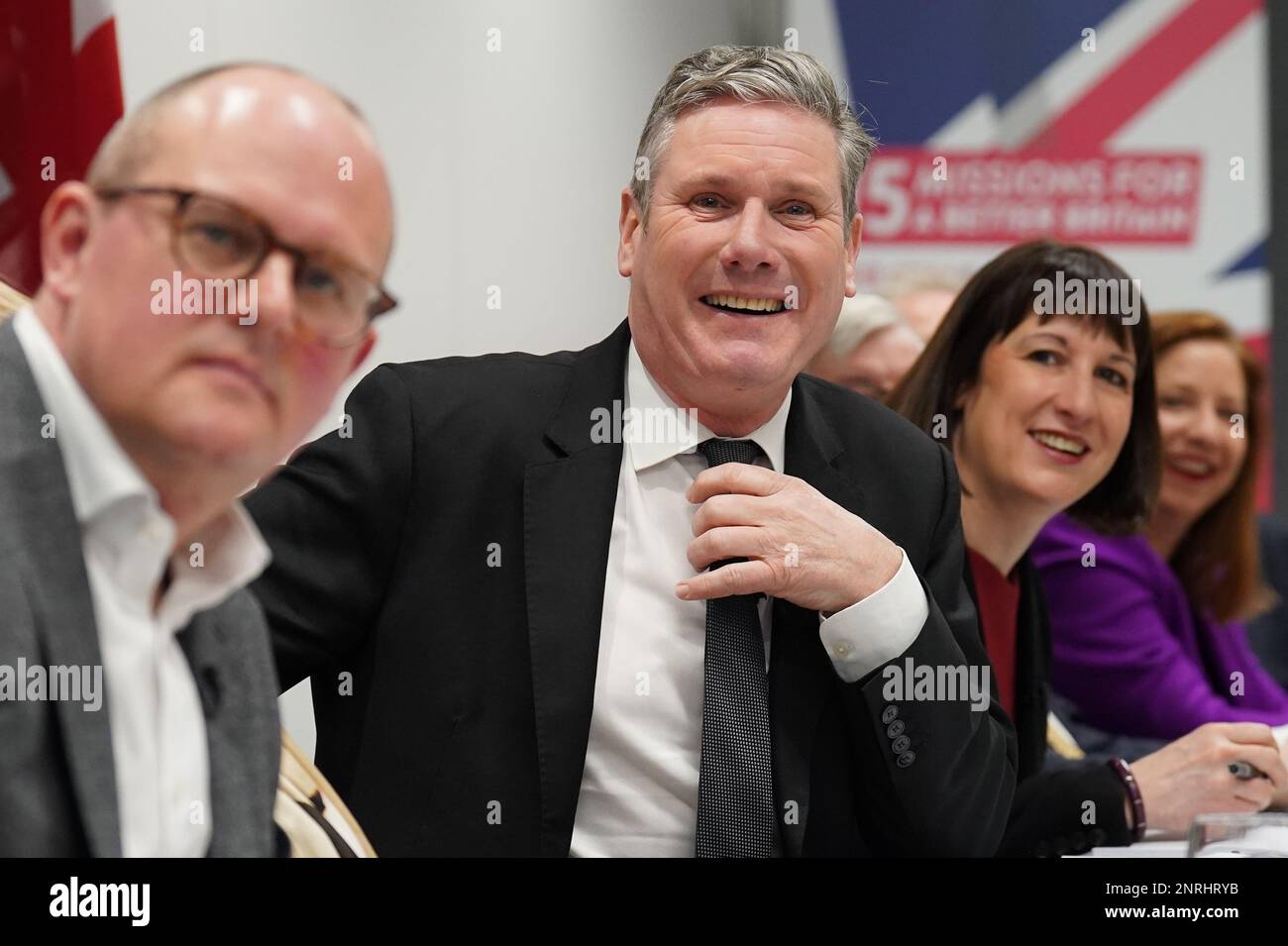 (Left-right) Paul Nowak, general secretary of the Trades Union Congress ...